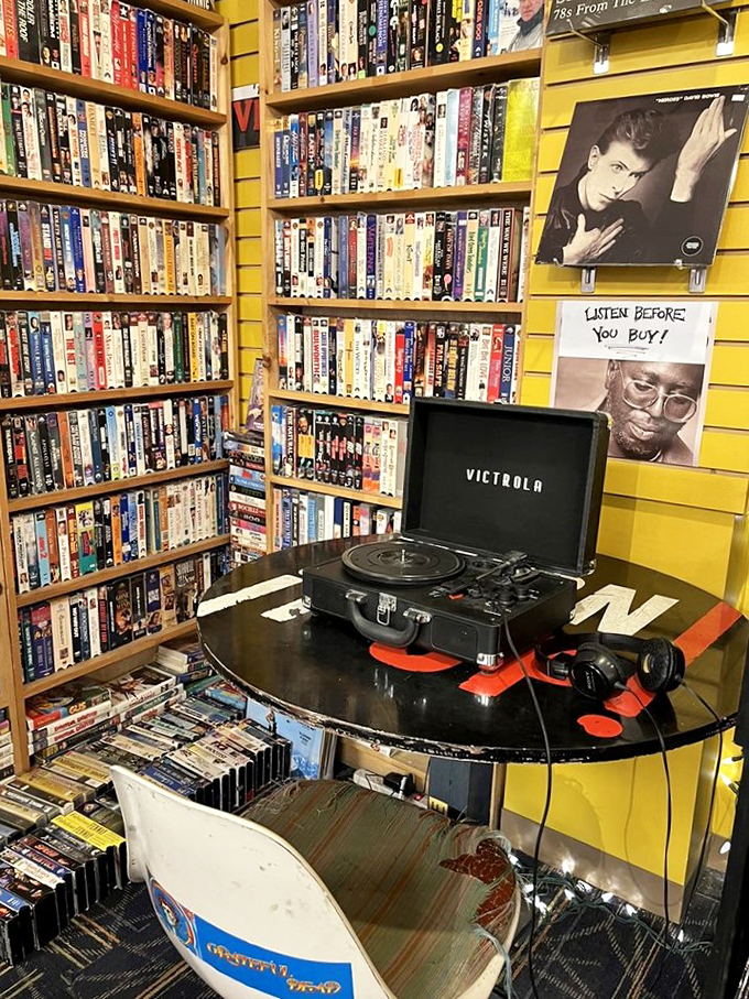 "Listen before you buy!" – sage advice and a chance to test drive some tunes. This setup's giving me serious High Fidelity vibes.