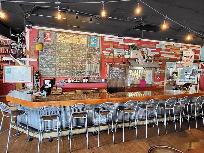 Where beer taps meet sushi rolls. This bar is like a United Nations summit for your palate, fostering delicious diplomatic relations.