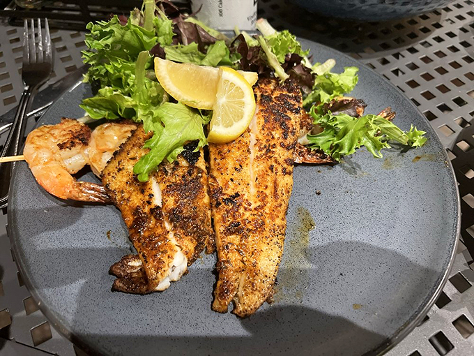 Blackened to perfection! This dish proves that sometimes, a little char goes a long way in creating a symphony of flavors that dance on your taste buds. Photo credit: Colleen K.