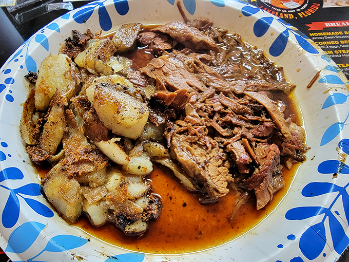 Brisket so good, it'll make you want to write home! Juicy, tender, and paired with crispy potatoes - a match made in comfort food heaven.