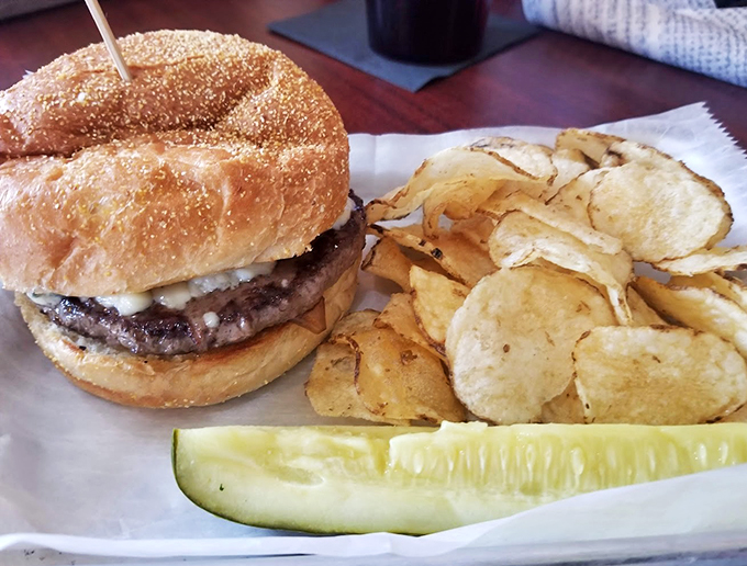 This isn't just a burger, it's a work of art. The bun's so golden, it could win an Oscar for Best Supporting Role in a Meal.
