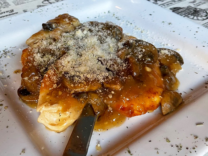 Move over, Marsala wine &ndash; this chicken's swimming in a sauce so good, it might just steal the show. Photo credit: Frances C.