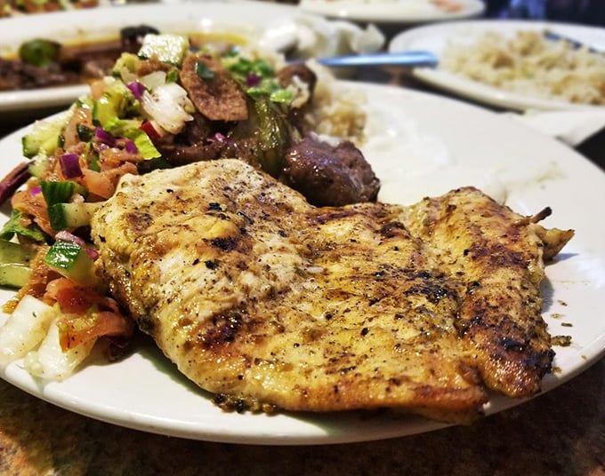 This isn't just chicken; it's poultry poetry. Perfectly grilled and seasoned, it's the dish that'll make you cross the road&mdash;and the state&mdash;to get to Cedarland.