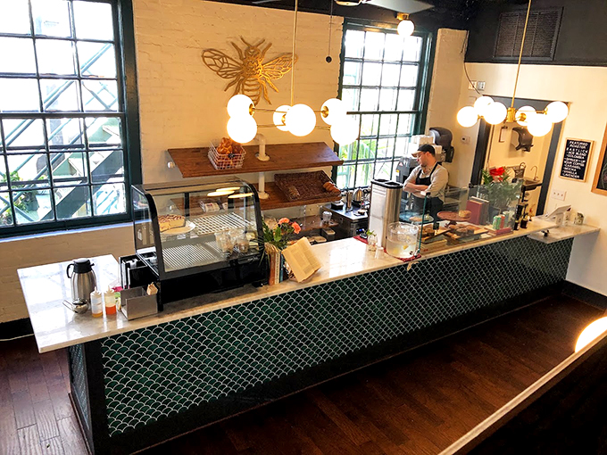 Behold, the altar of baked goodness! This counter is where carb dreams come true. Photo credit: Amro Bailey