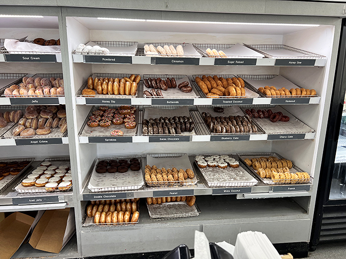 Donut nirvana achieved! This display case is a work of art that would make even Homer Simpson weak at the knees.