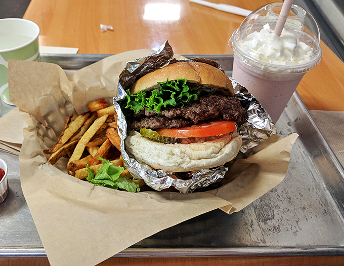 Hold onto your taste buds! This burger-shake combo is about to take you on a flavor journey more exciting than a rollercoaster ride.