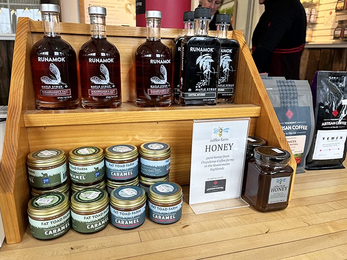 Sweet temptation alert! From maple syrup to honey, this display is proof that Mother Nature has quite the sweet tooth. Winnie the Pooh would approve.