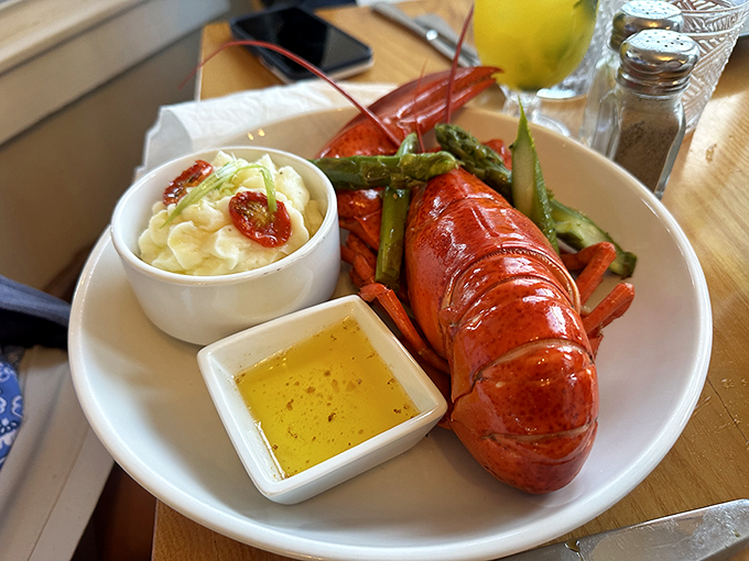 The lobster's so fresh, it might just wink at you. Served with drawn butter and a side of coastal bliss, it's the Maine event you've been waiting for.