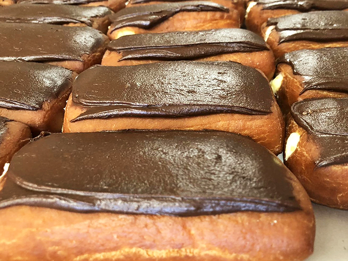 Long Johns: the stretch limos of the donut world. These chocolate-cloaked beauties are ready for their close-up, and your taste buds are invited to the premiere.