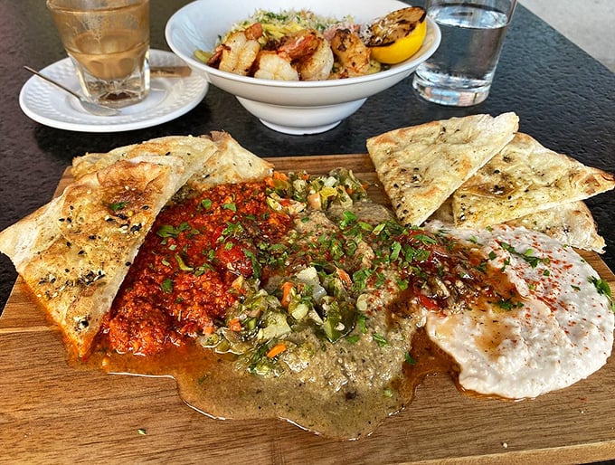 A Mediterranean vacation on a plate! This spread is so vibrant, you'll be checking your passport and looking for the nearest beach.