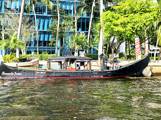 Cruising in style, Florida edition. This gondola ride is smoother than your grandpa's favorite easy-listening station, and twice as entertaining.