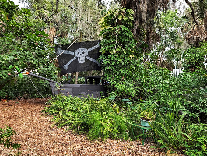 Ahoy, landlubbers! This pint-sized pirate ship proves you're never too old (or too young) for a swashbuckling adventure.