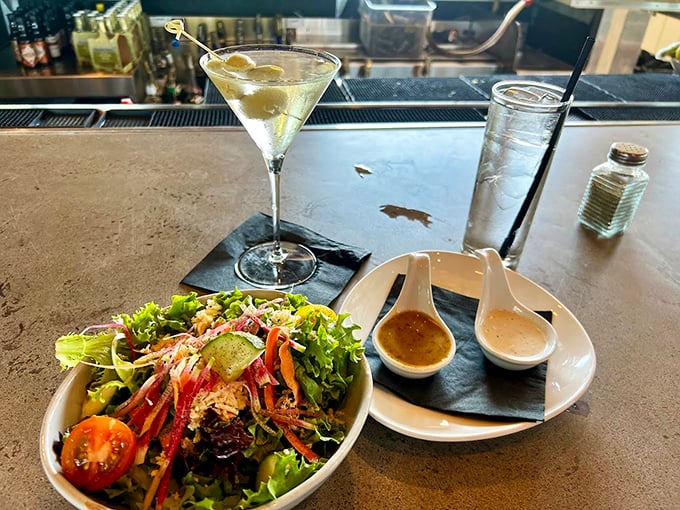 Salad so fresh, it might just start a conversation. Paired with that martini, it's a party on a plate! Photo credit: Marsha Porter
