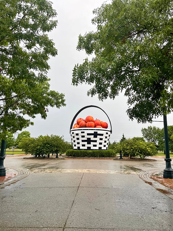 Nestled among the trees, this basket stands tall &ndash; a testament to Ohio's love affair with oversized Americana.