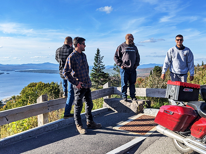 Squad goals: When your crew's idea of a perfect day out involves breathtaking views and not a single Wi-Fi bar in sight.