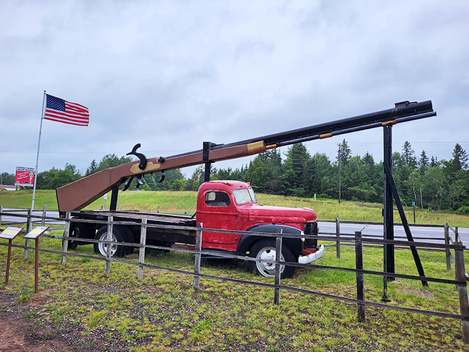 "Chainsaws and rifles and bears, oh my! This place is like Willy Wonka's factory for outdoor enthusiasts." Photo credit: Mendel Rosenfeld