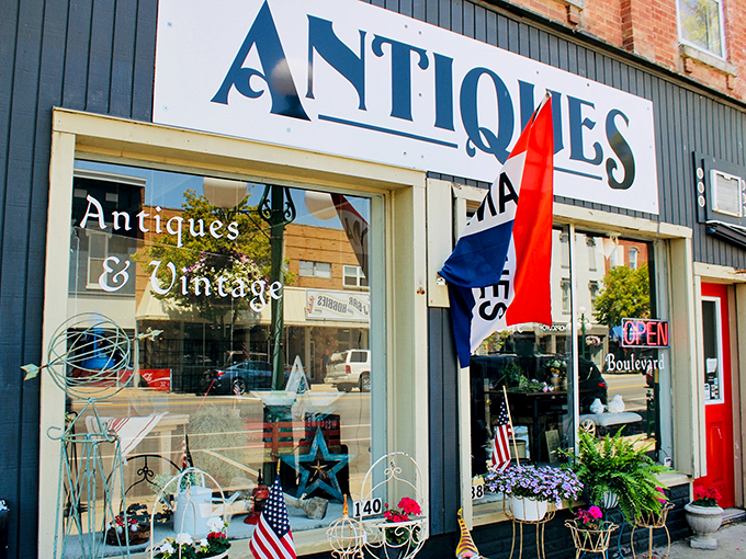 Brick, glass, and endless possibilities. This shop window is like a portal to simpler times.