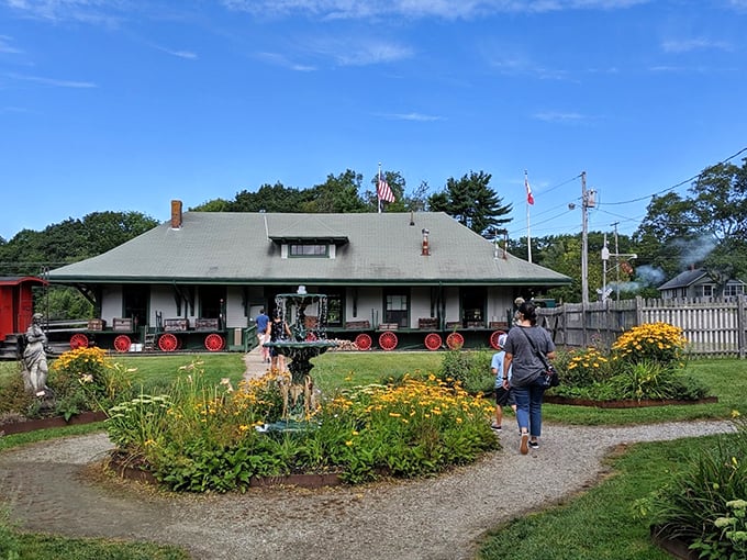 All aboard the time machine! Boothbay Railway Village's quaint station could be a movie set for "Back to the Future: Maine Edition."
