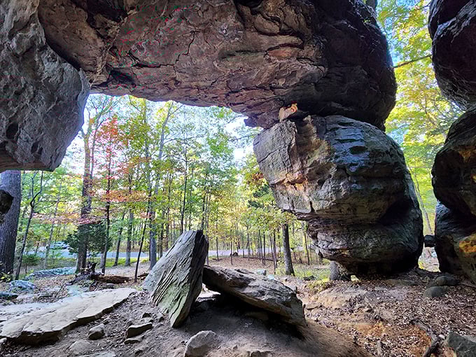 Rock formations that look like they were sculpted by a giant with an artistic flair. Nature's own Rodin, if you will. 