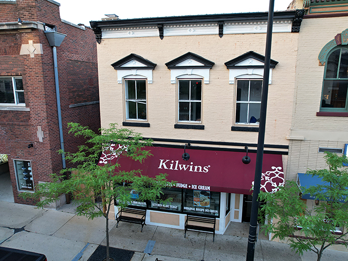 Kilwins: Where waffle cones hug your nose and chocolates make Michelangelo jealous. Naperville's sweetest masterpiece awaits!