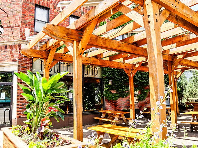 Welcome to Northbound, where string lights twinkle like stars and the patio beckons like a beer-lover's oasis. Photo credit: Northbound Smokehouse & Brewpub