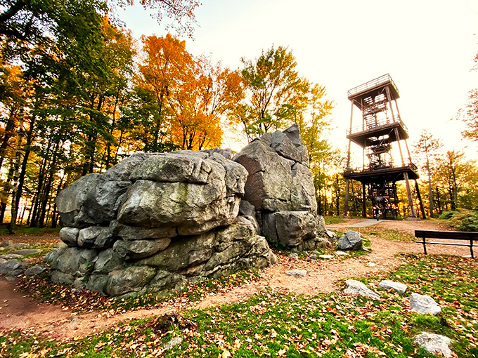 Where fall fashion meets natural beauty. Rib Mountain's autumn outfit is more stunning than any runway show.