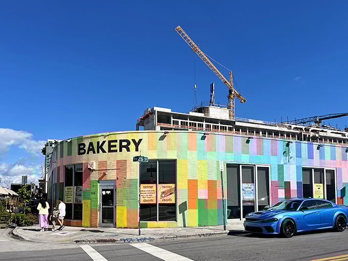 Zak the Baker: A Willy Wonka wonderland for bread lovers. This colorful facade is just a taste of the magic inside.