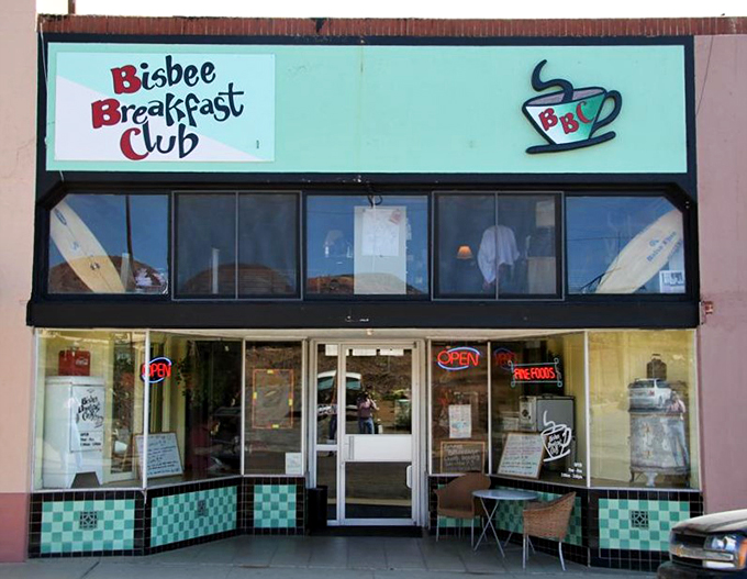 Checkered floors and chrome dreams at Bisbee Breakfast Club. Grab a seat and prepare for a diner experience that's pure Americana.
