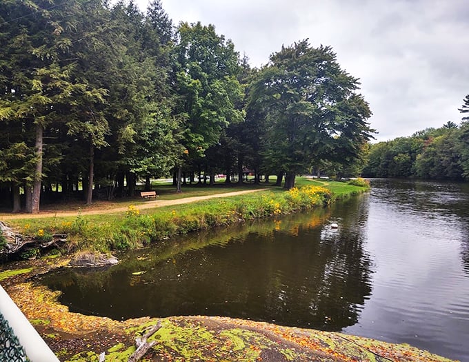 Where tranquility meets accessibility&mdash;a peaceful riverside path dotted with benches perfect for contemplating life's mysteries (or just catching your breath).