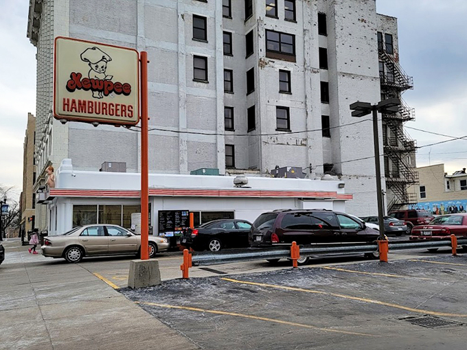 White tiles, stainless steel, and square burgers that predate Instagram. It's a time capsule of deliciousness you can actually eat!