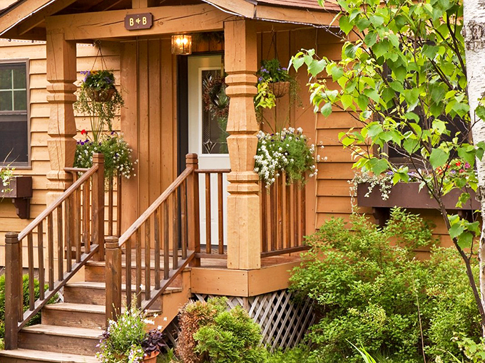 Who needs a concrete jungle when you can have this wooden wonderland? It's like glamping, but with actual beds!