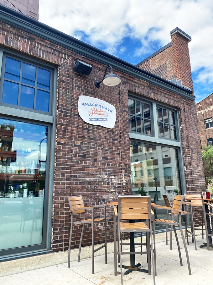 Industrial chic meets seafood shenanigans. It's like a swanky lobster party, and you're invited! Photo credit: Michael G.