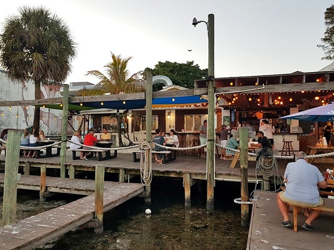 Picnic tables with a side of paradise at Star Fish Company. It's like your taste buds won the seafood lottery!