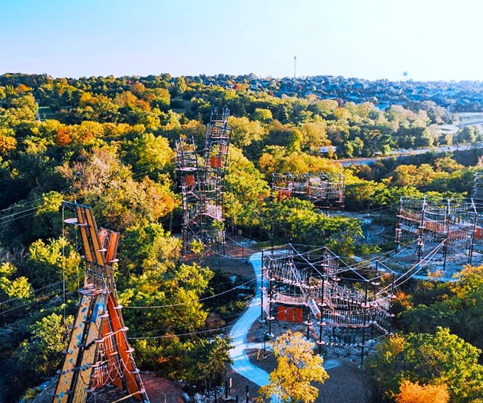 Monkey bars for grown-ups! Scale, swing, and zip your way through this treetop obstacle course that puts gym climbs to shame.
