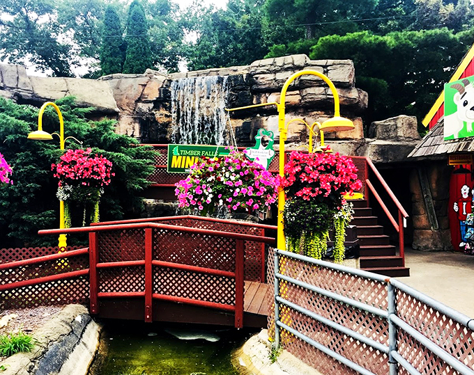 A rustic wonderland where every bridge crossing feels like stepping into a storybook, complete with picture-perfect waterfalls.