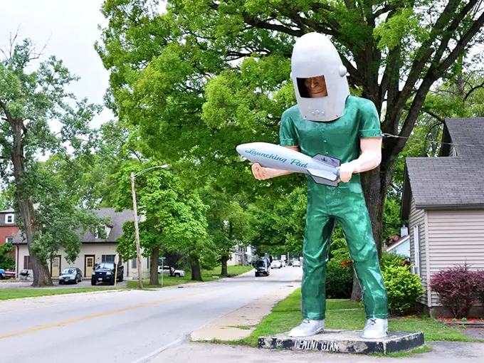 Green with envy? You might be after seeing Wilmington's Gemini Giant, the ultimate lawn ornament for the space age enthusiast.