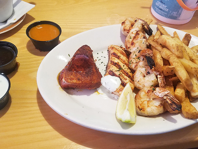 The surf meets the turf of your plate in this classic combo. It's like a beach vacation for your taste buds, no sunscreen required!