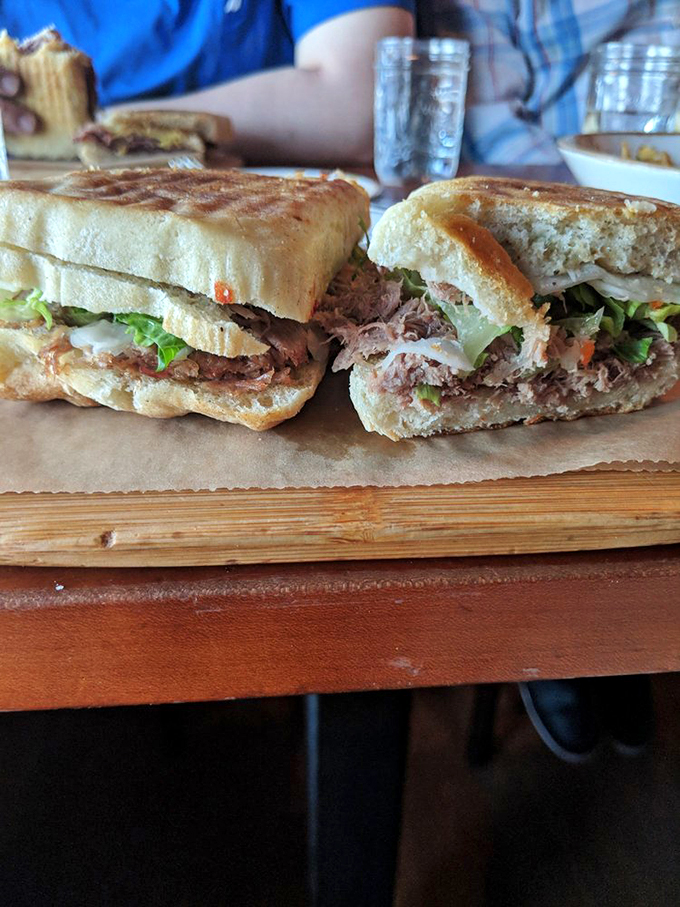 This isn't just a sandwich, it's a work of art. If Picasso made paninis, this duck confit masterpiece would be hanging in the Louvre.