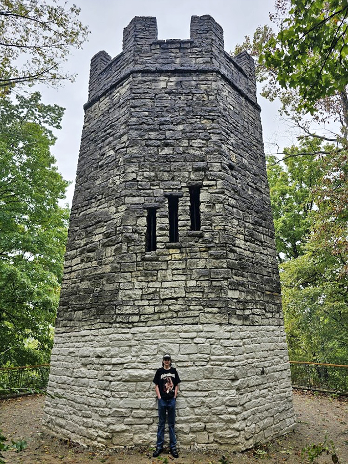"Size matters not, young Jedi. This tower may be small, but its presence looms large in Ohio's landscape of wonders."