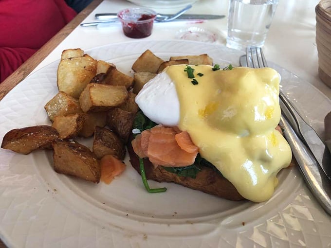 Hollandaise sauce: nature's way of saying, "You're doing great, sweetie." This salmon Benedict is pure breakfast bliss.