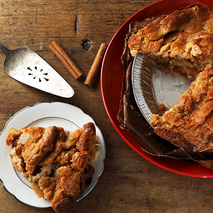 A slice of heaven on a plate. This apple pie looks like it could star in its own Food Network show.