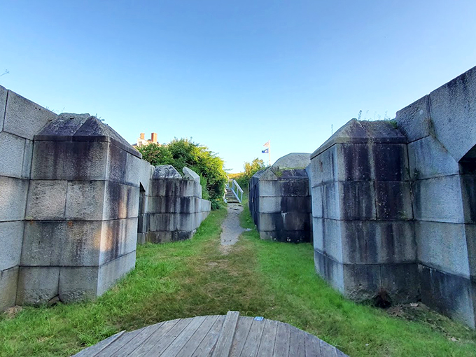 Walls that witnessed history: These sturdy fortifications have stood the test of time, outlasting empires and enduring countless New England winters.