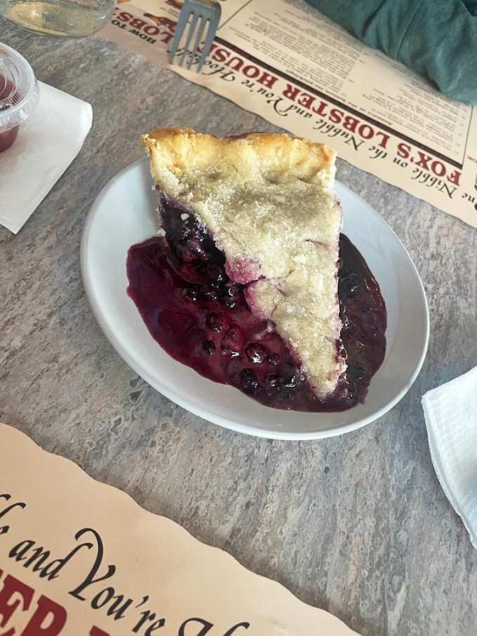 The perfect ratio of flaky crust to juicy Maine blueberries makes this pie worth every single calorie.