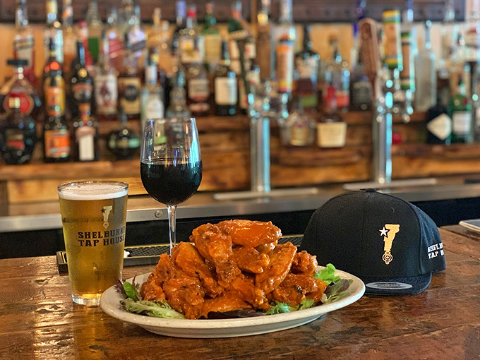 Wings, beer, and wine - the holy trinity of tap house happiness, served with a side of Vermont charm.