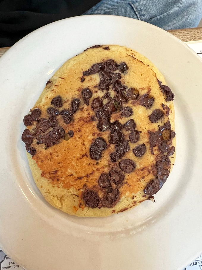 Chocolate for breakfast? Yes, please! This pancake is the superhero of morning indulgence.