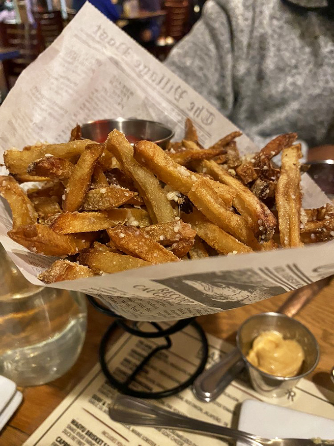 These aren't your average fries - each golden stick is kissed by duck fat and seasoned to perfection.