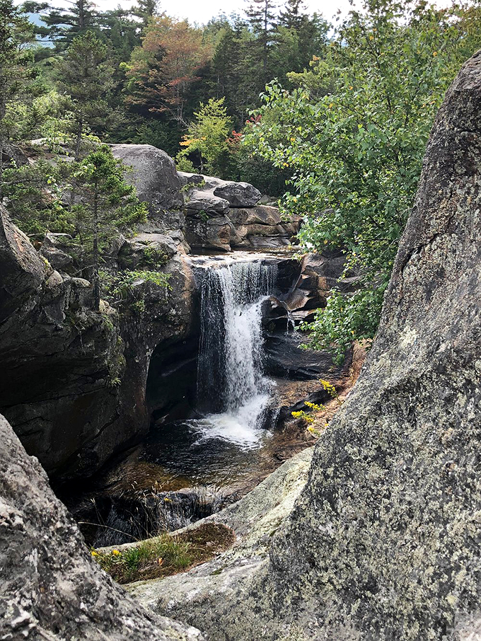 The main event: A 23-foot cascade that looks like Mother Nature's answer to a grand fountain display.