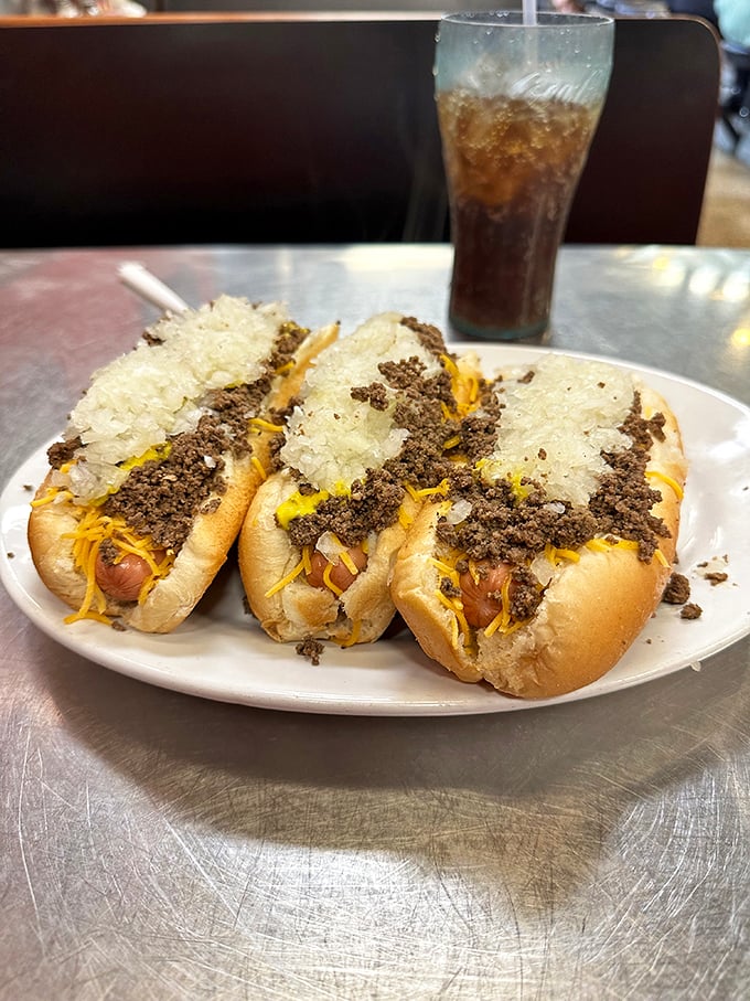 Triple threat alert! These Coney dogs are so good, they might just start their own boy band.