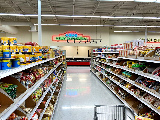 Aisle be amazed! Navigate through a labyrinth of international flavors, where every shelf tells a tasty tale from around the globe.