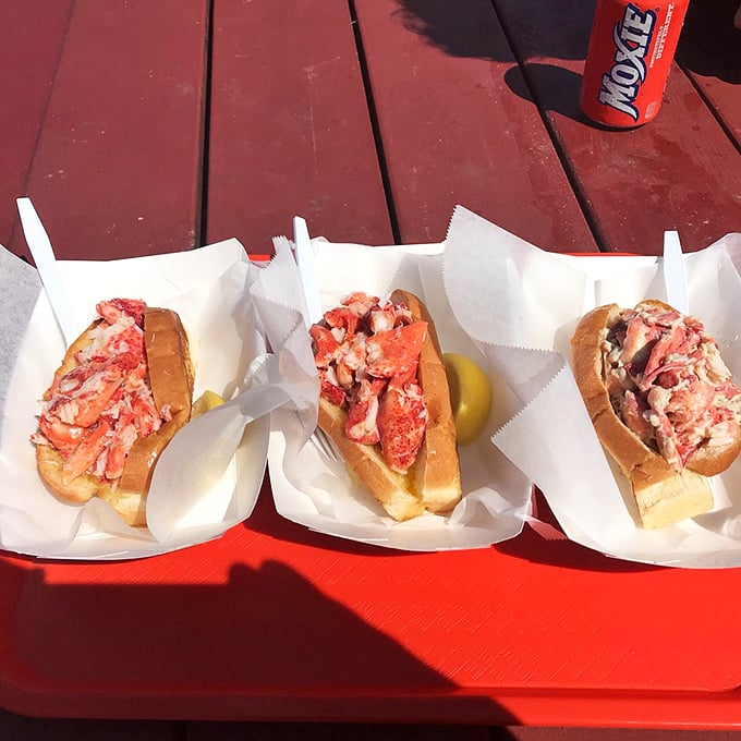 The holy trinity of lobster rolls: Each one packed with sweet meat and personality, like three siblings who all turned out wonderfully different. Photo credit: @1karebare
